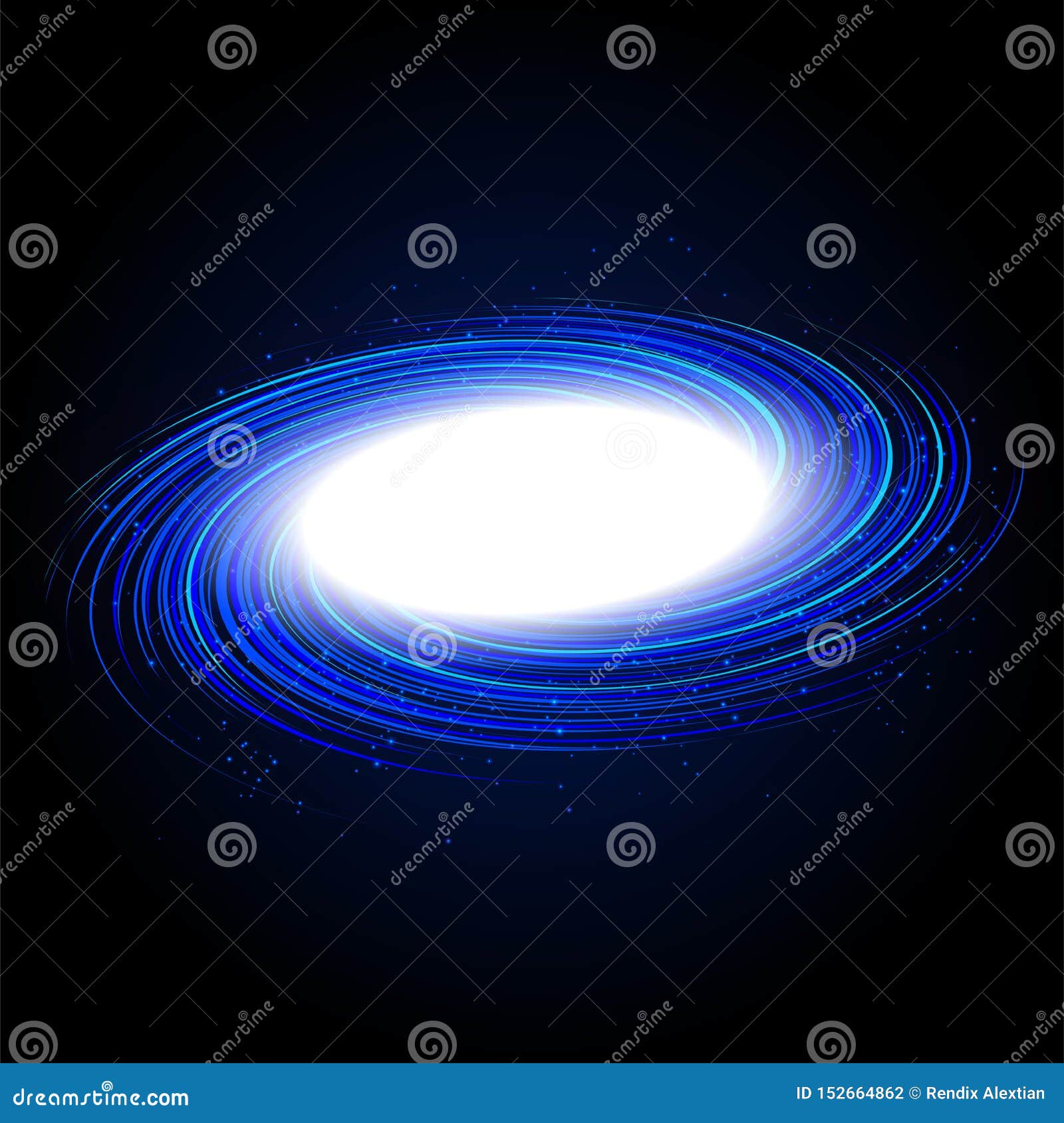 Rotating Blue Light Shiny with Sparkles Flat Perspective View, Suitable ...
