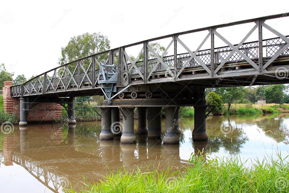 Rotating Bridge or Swing Bridge Stock Image - Image of green, road ...