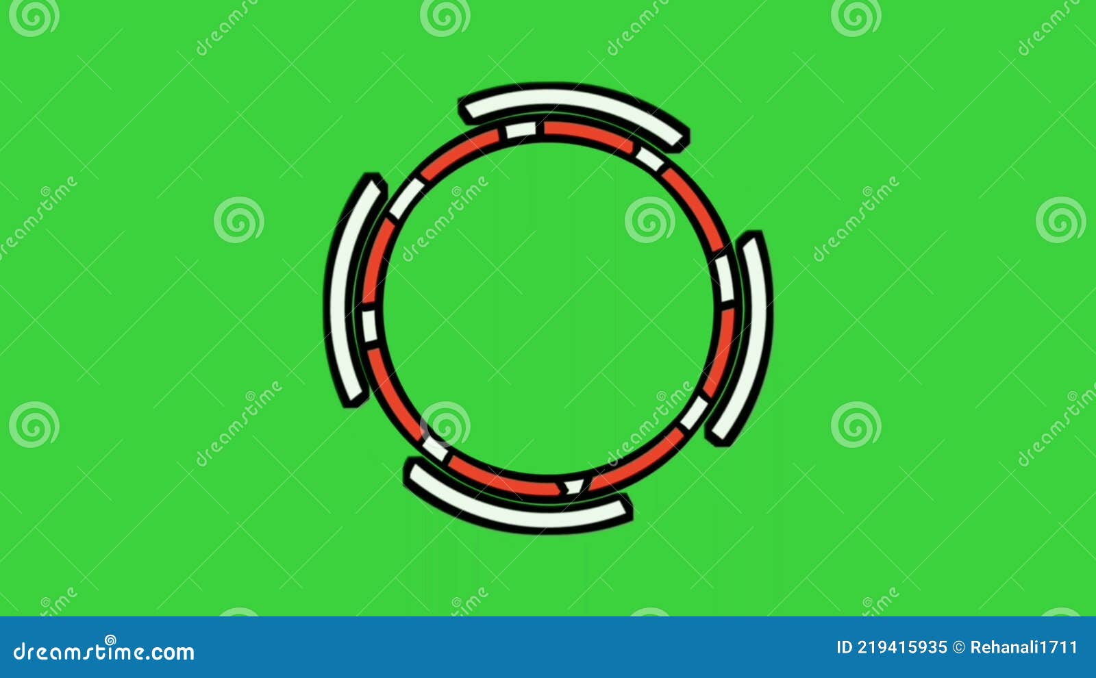 Rotating Circle Border Animation on Green Screen. Chroma Key Stock ...