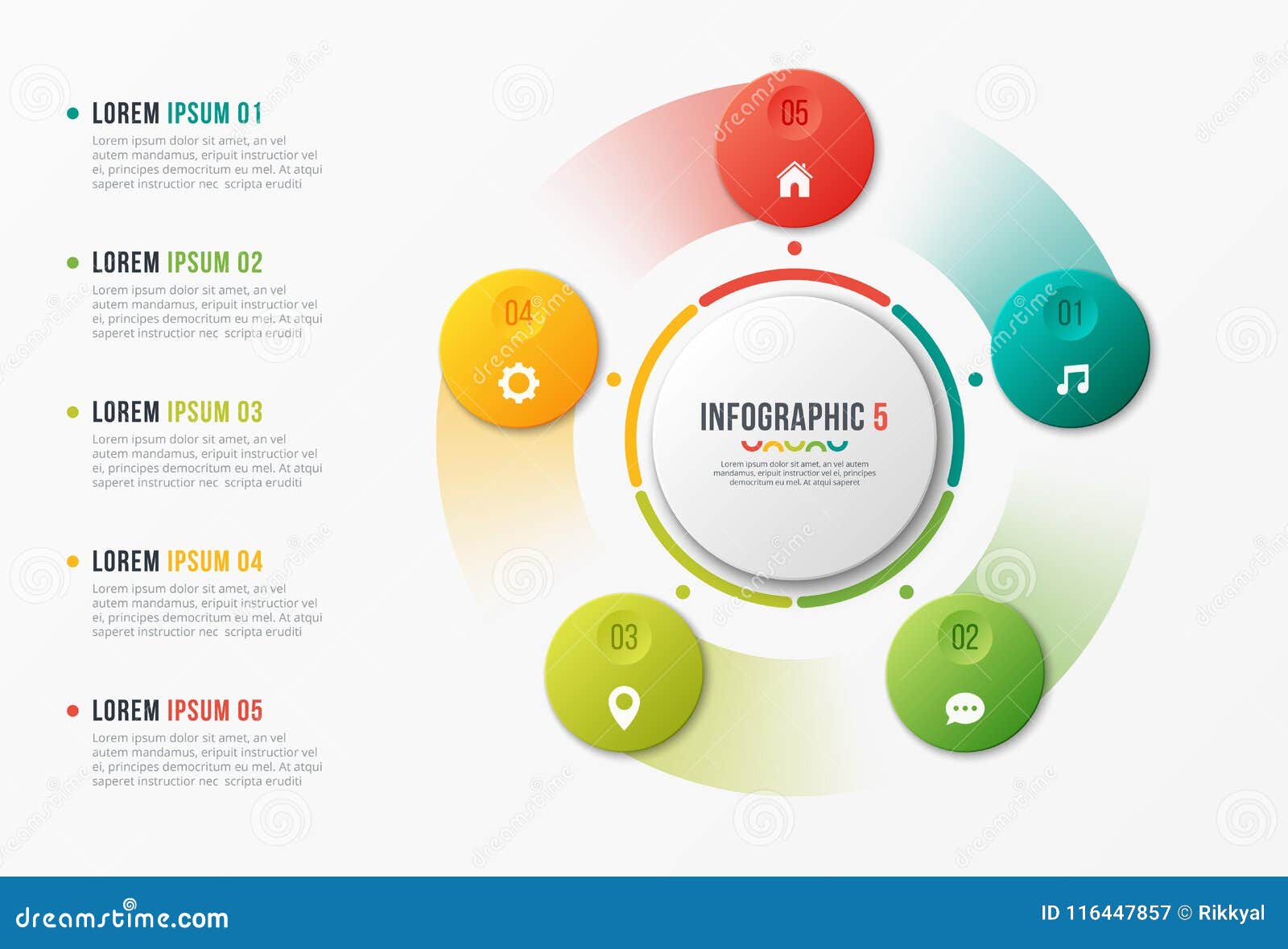 Rotating Circle Chart Template, Infographic Design, Visualization ...