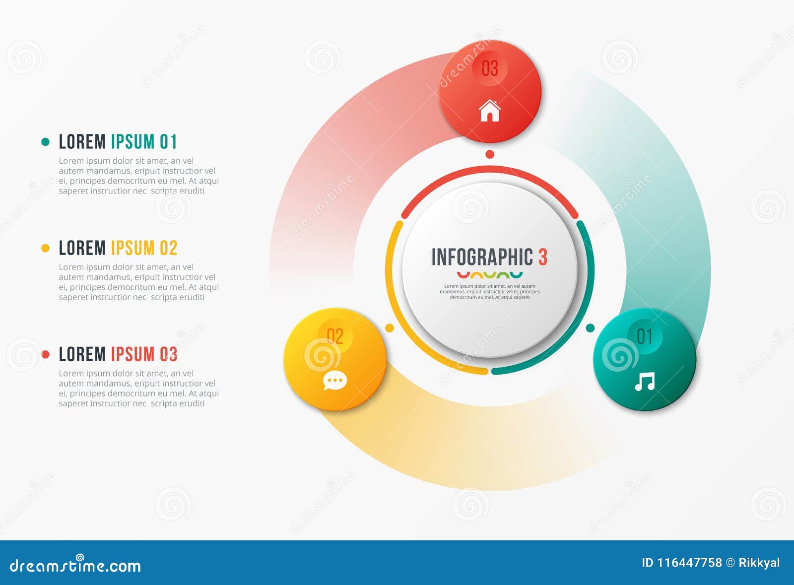 Rotating Circle Chart Template, Infographic Design, Visualization ...