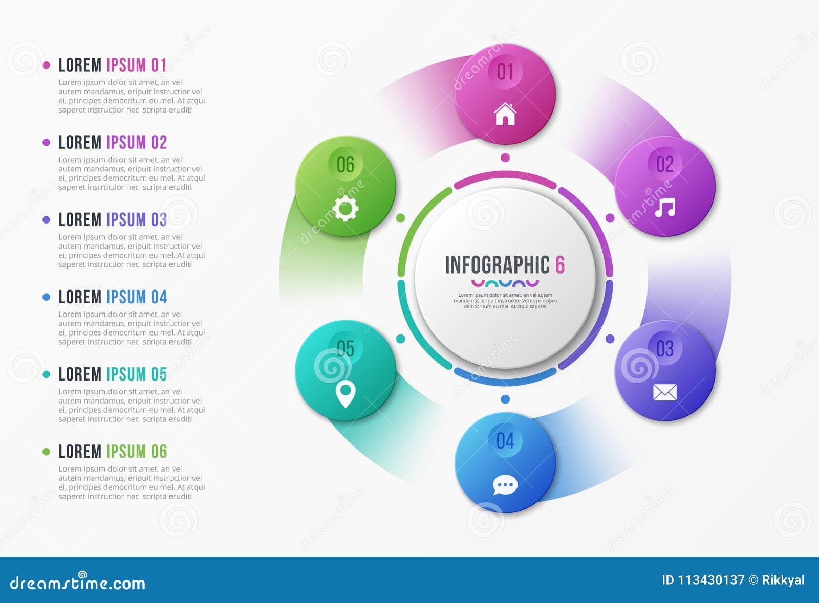 Rotating Circle Chart Templates, Infographic Designs, Visualizat Vector ...