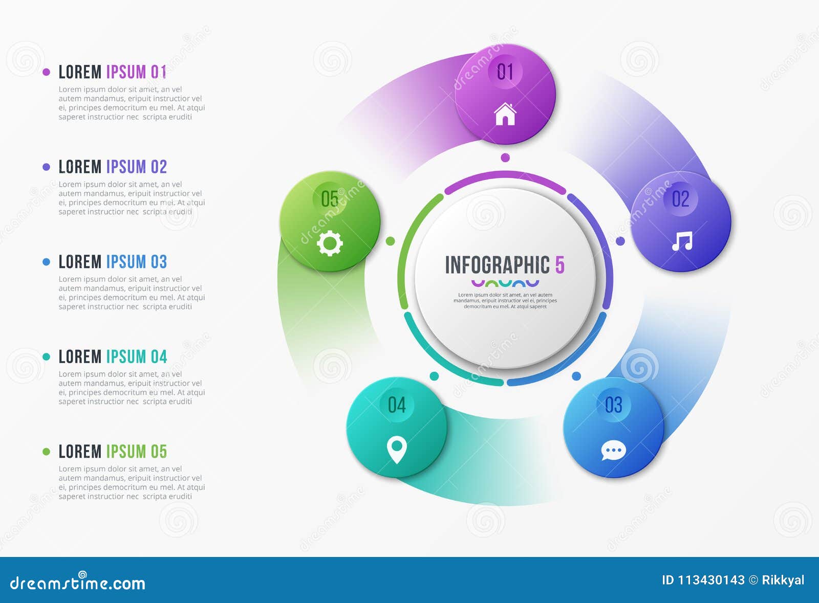 Rotating Circle Chart Templates, Infographic Designs, Visualizat Vector ...