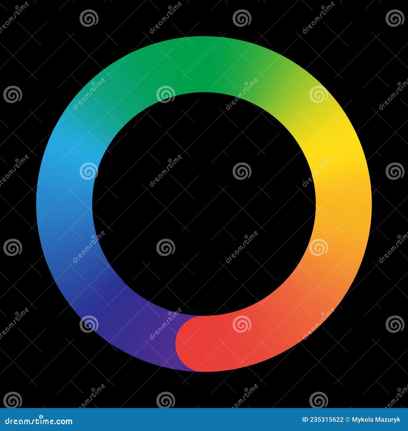 Rotating Circle with Full Rainbow Colors Stock Vector - Illustration of ...