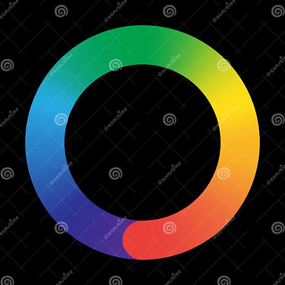 Rotating Circle with Full Rainbow Colors Stock Vector - Illustration of ...