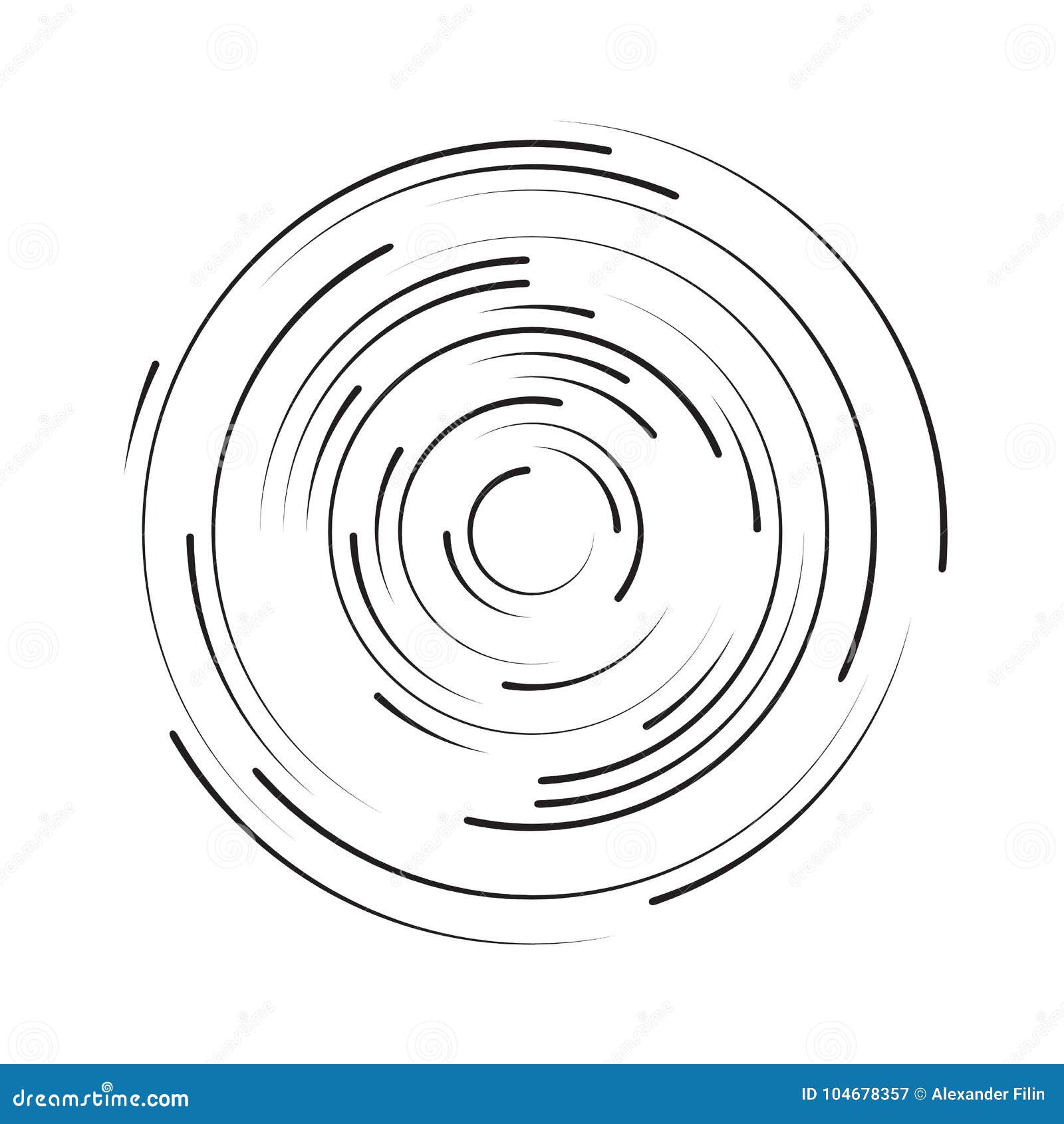 Rotating in a Circle Line. Abstract Background Stock Illustration ...