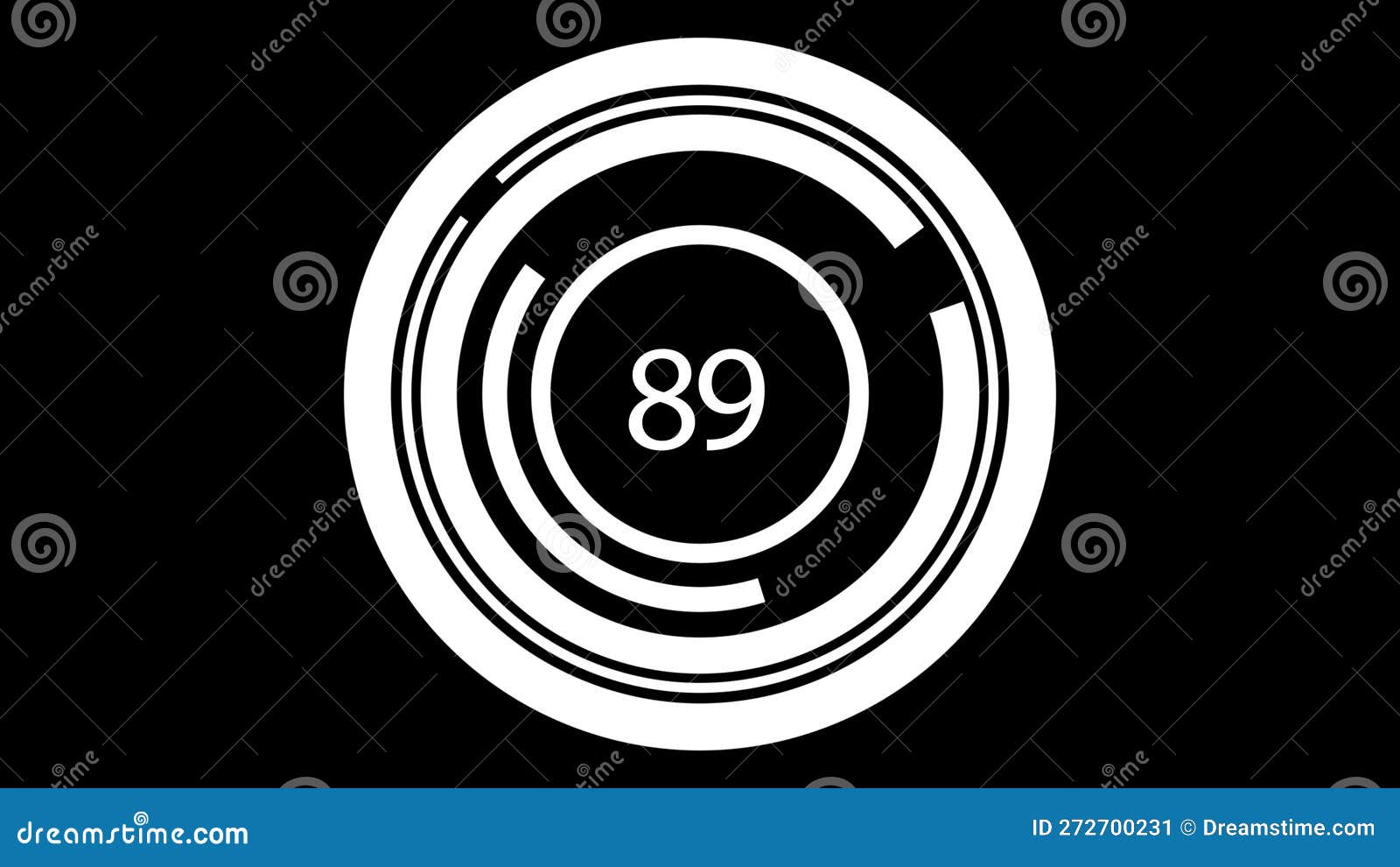 Rotating Circles and Countdown. Update Process, Black Screen with a ...