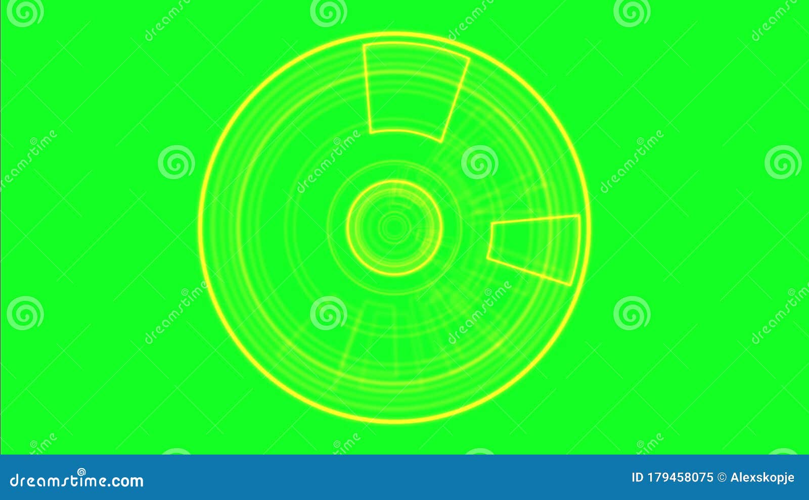 Rotating Circles on Green Screen Stock Video - Video of design ...