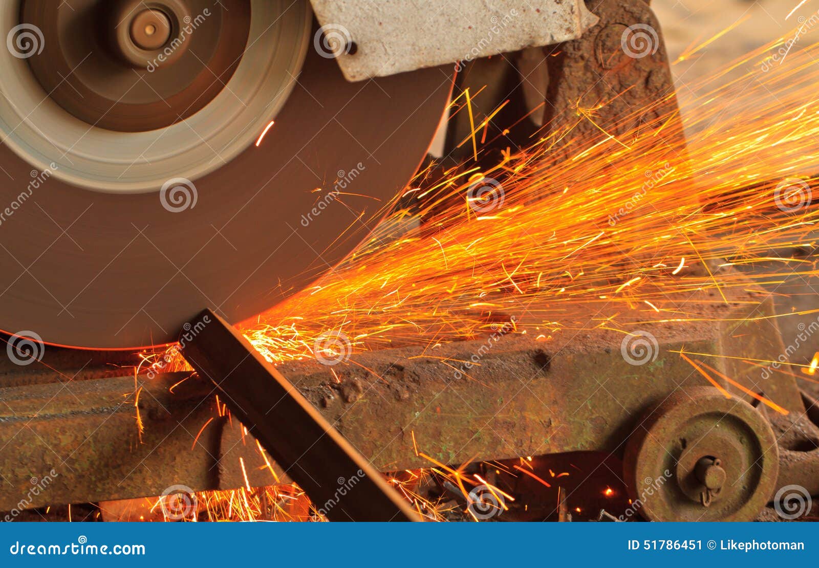 Rotating circular saw stock image. Image of machine, metal - 51786451