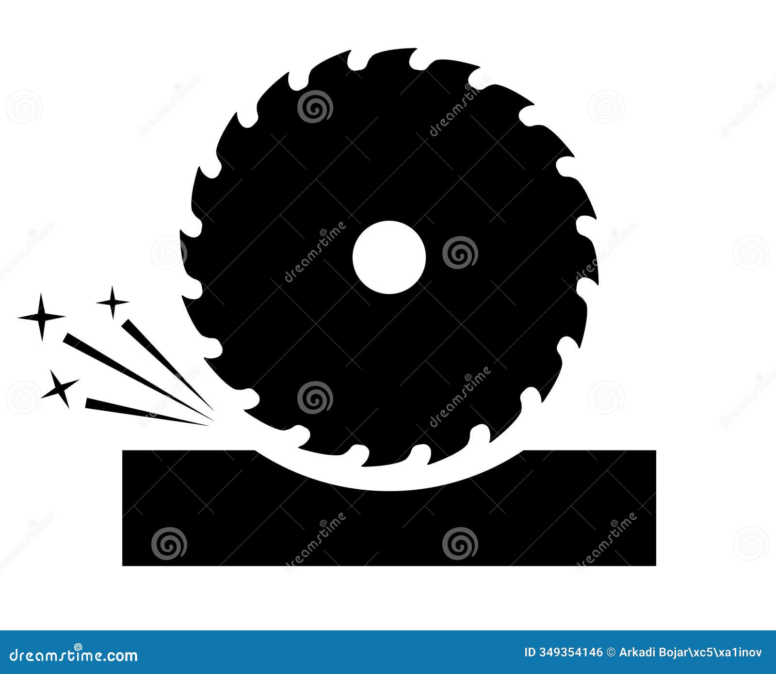 Rotating Circular Saw Vector Icon Stock Illustration - Illustration of ...