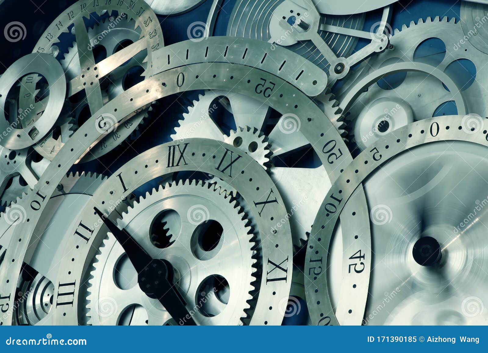 Rotating clock, close-up stock image. Image of transmission - 171390185