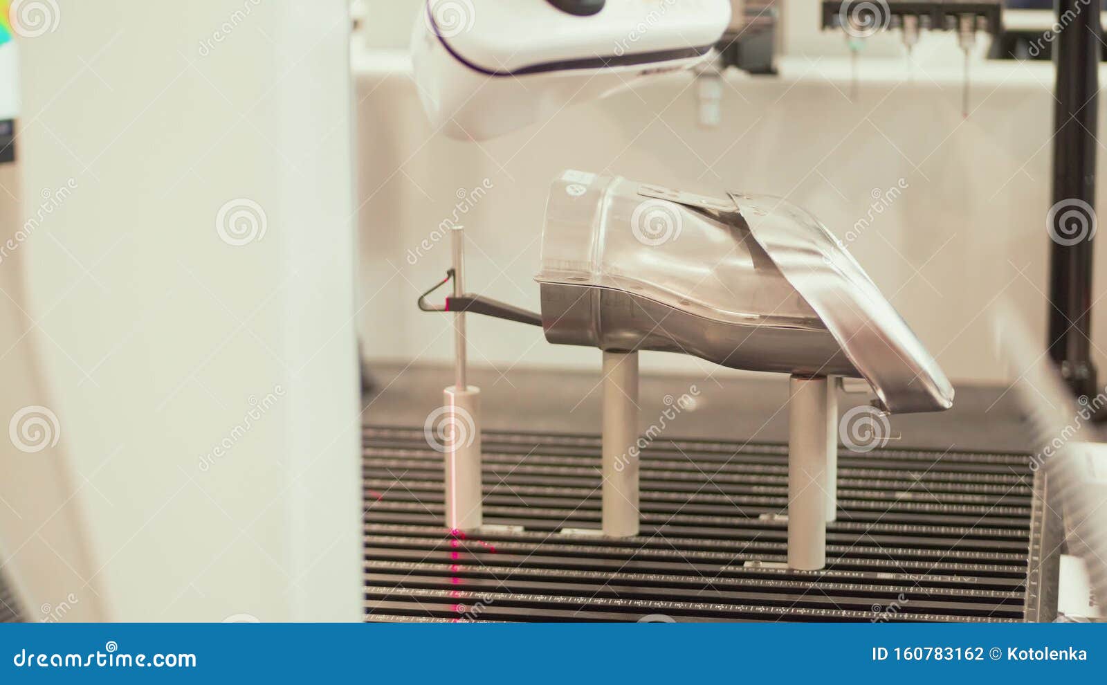 Rotating CMM Scanner Inspecting Detail, Measurement System Stock ...