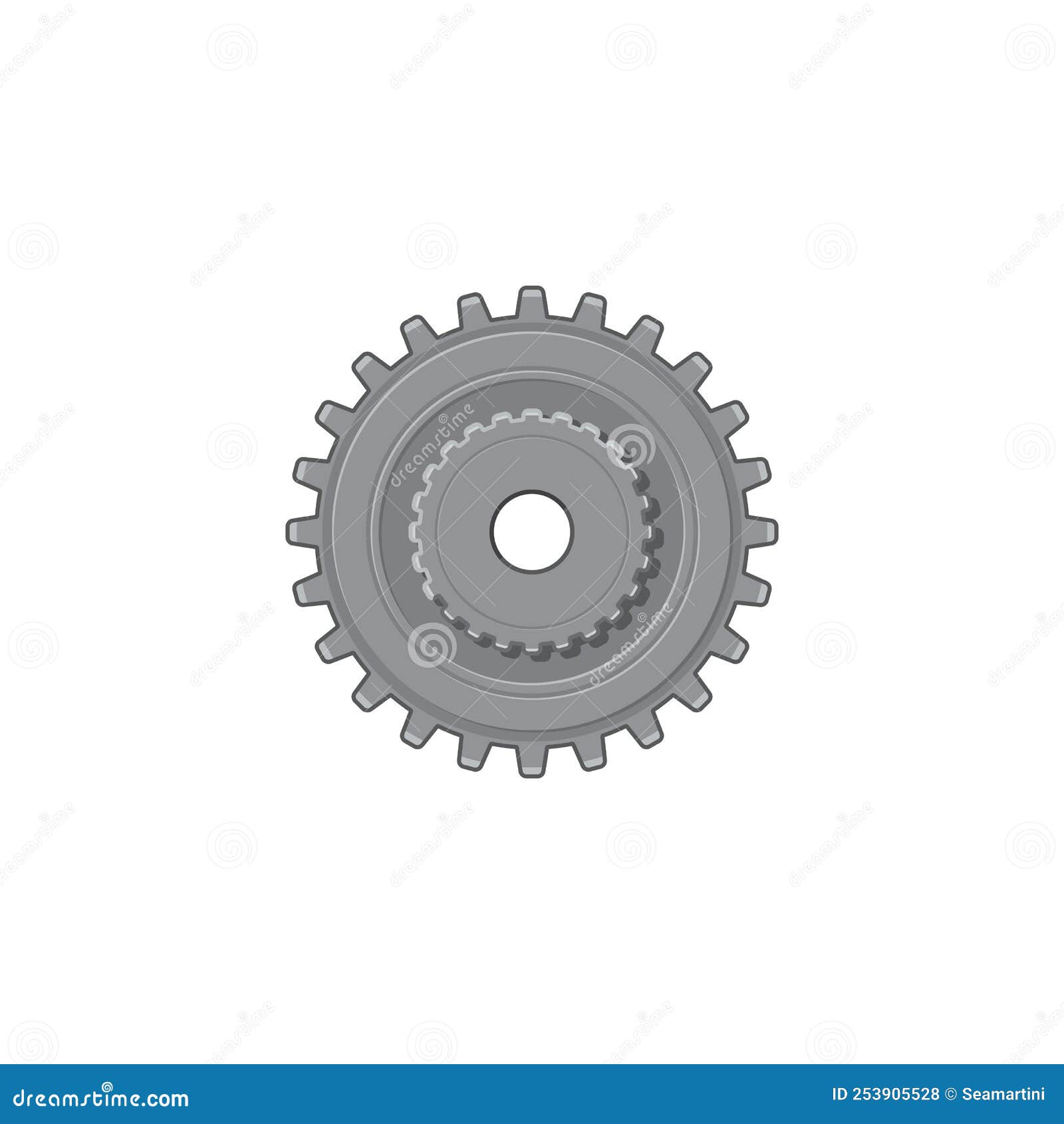 Rotating Cogwheel Gear Isolate Wheel Rotation Icon Stock Vector ...