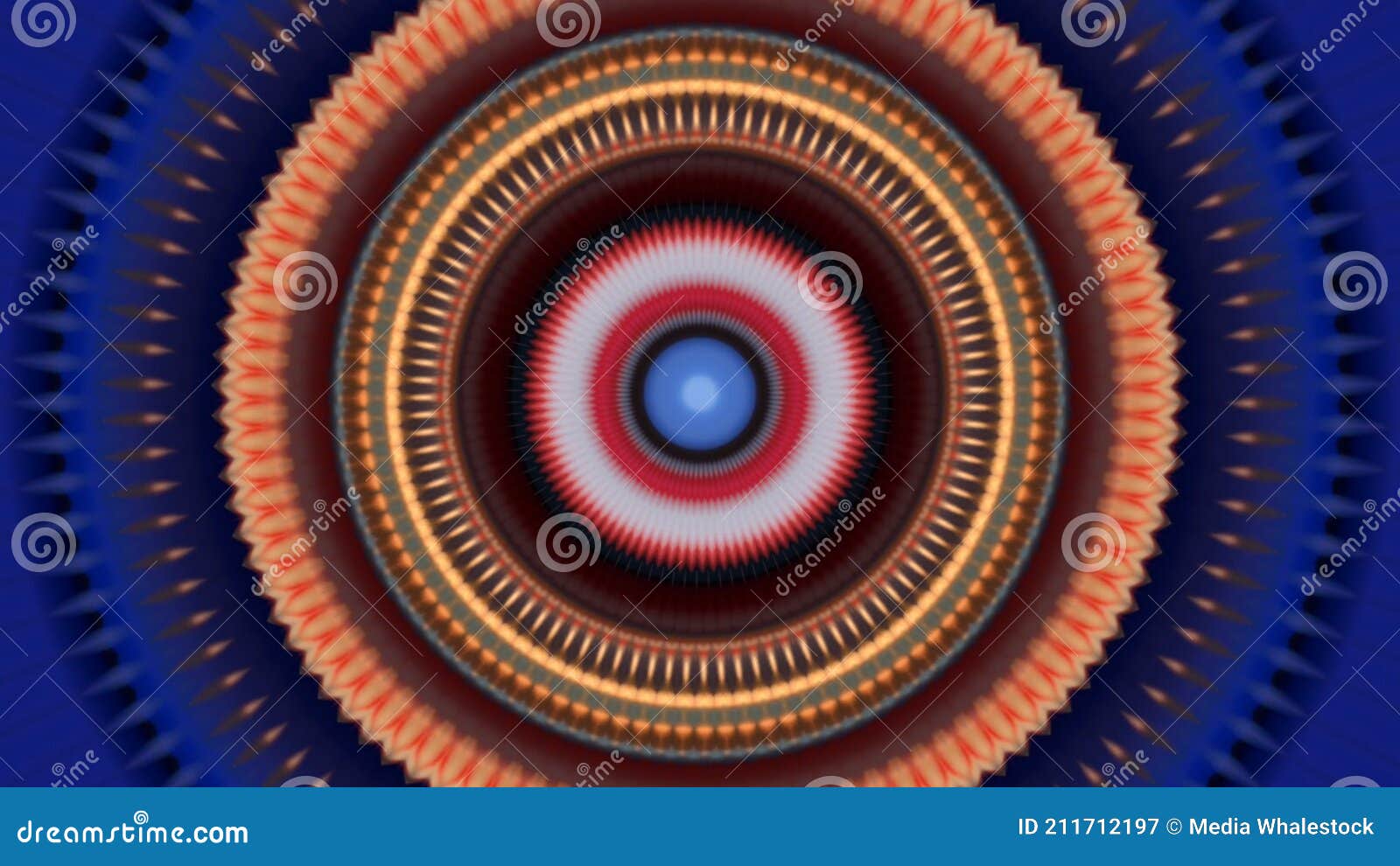 Rotating Concentric Circles Target with Psychedelic Effect. Animation ...
