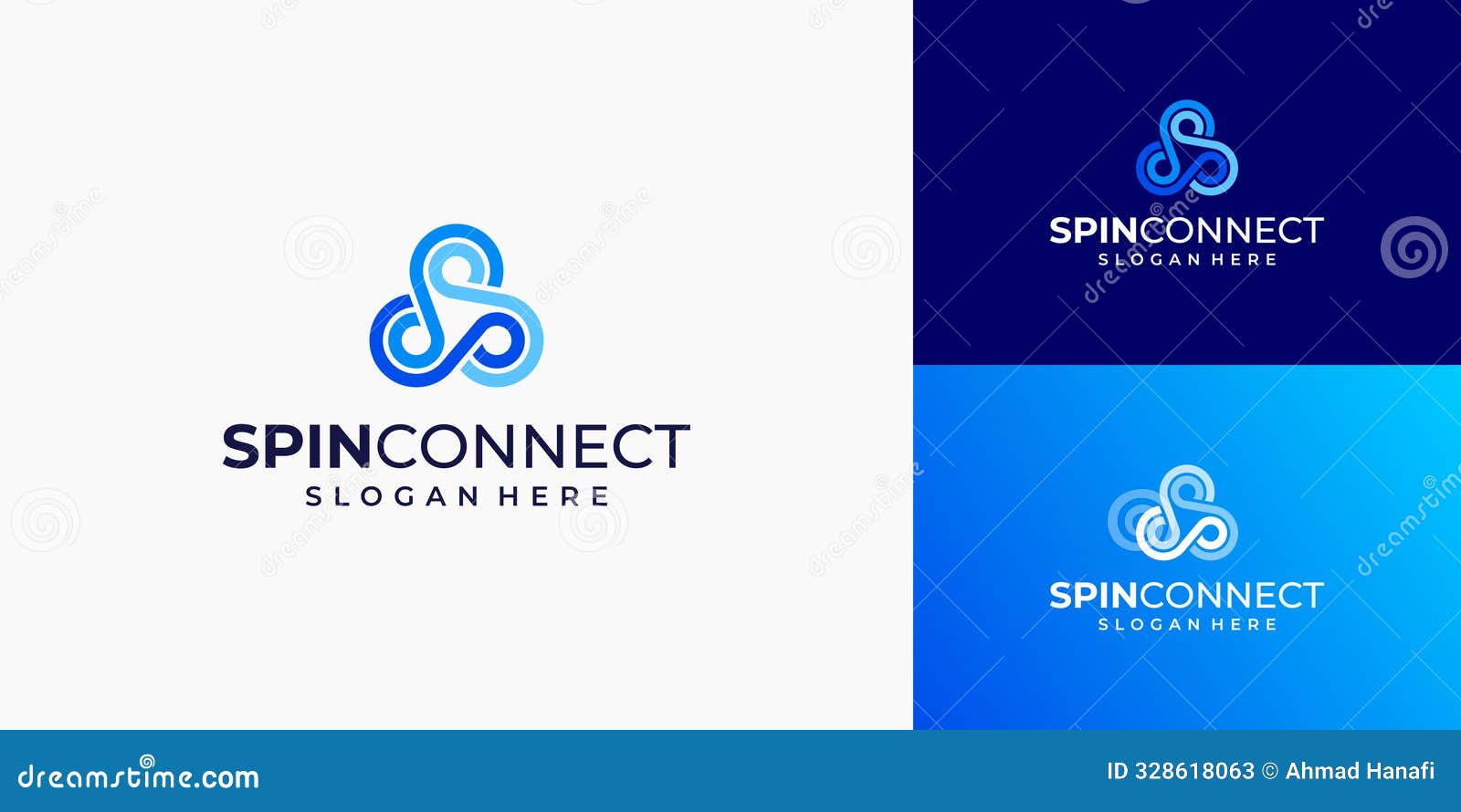 Rotating Connection Circle Logo Design. Stock Illustration ...