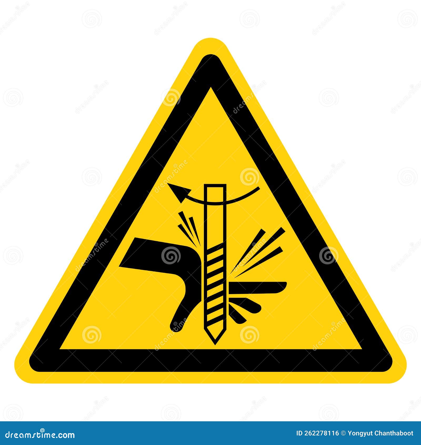 Rotating Cutting Hazard Symbol Sign, Vector Illustration, Isolate on ...