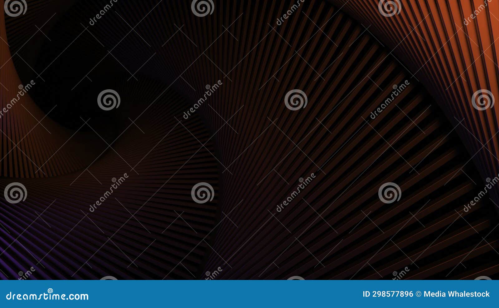 Rotating 3d Background with Swirling Striped Spiral. Design. Dark ...