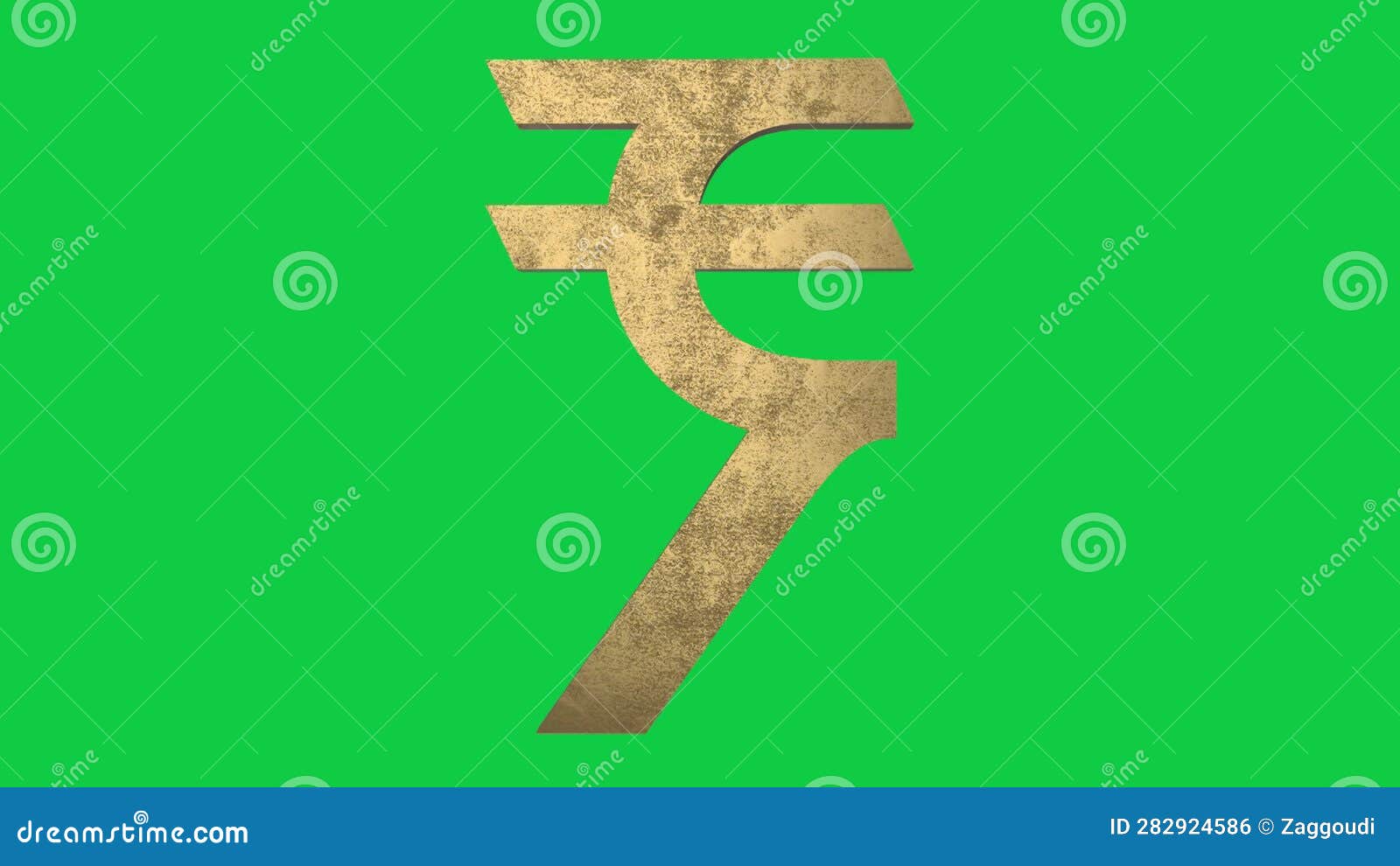 Rotating 3D Rupee Symbol in Green Screen Stock Footage - Video of ...