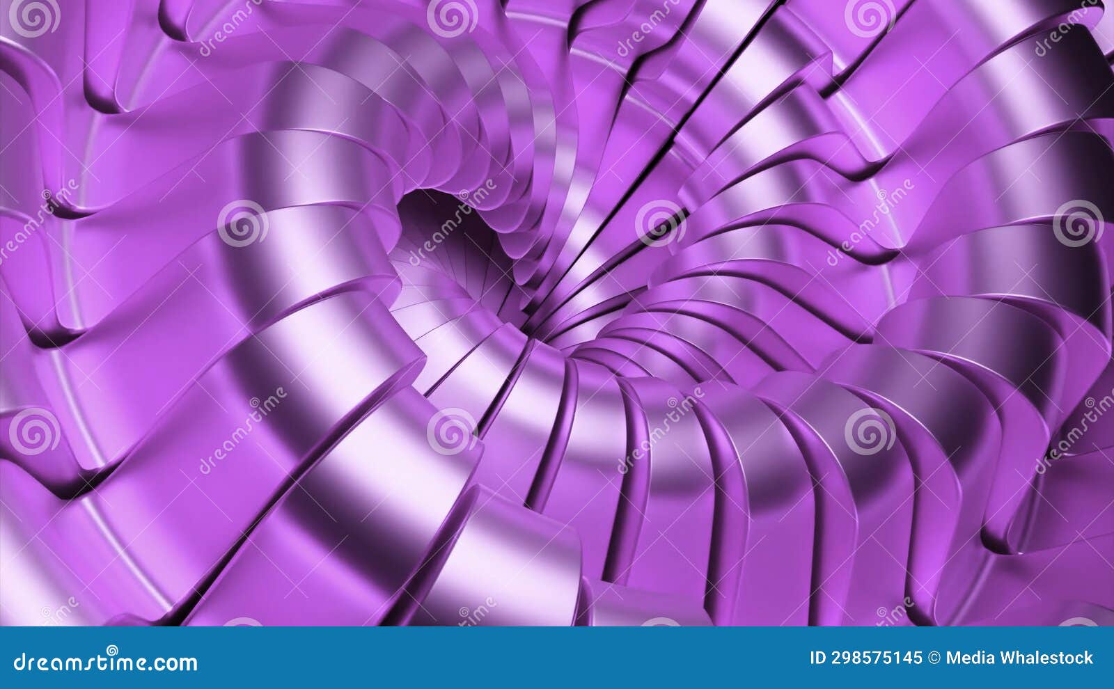 Rotating 3d Spiral with Metal Bends. Design. Metal Spiral Moves and ...