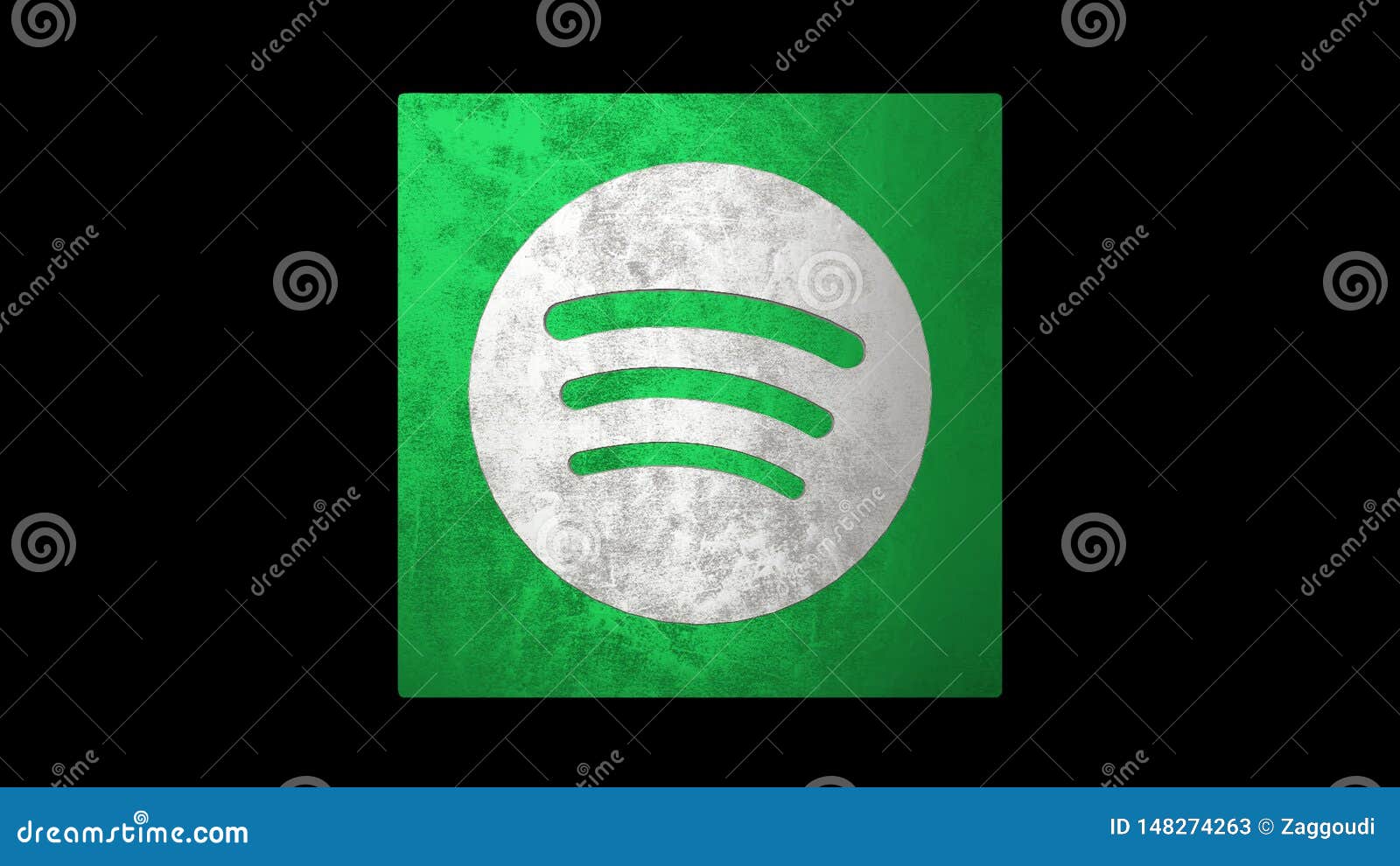 Rotating 3D Spotify Logo stock video. Video of collection - 148274263