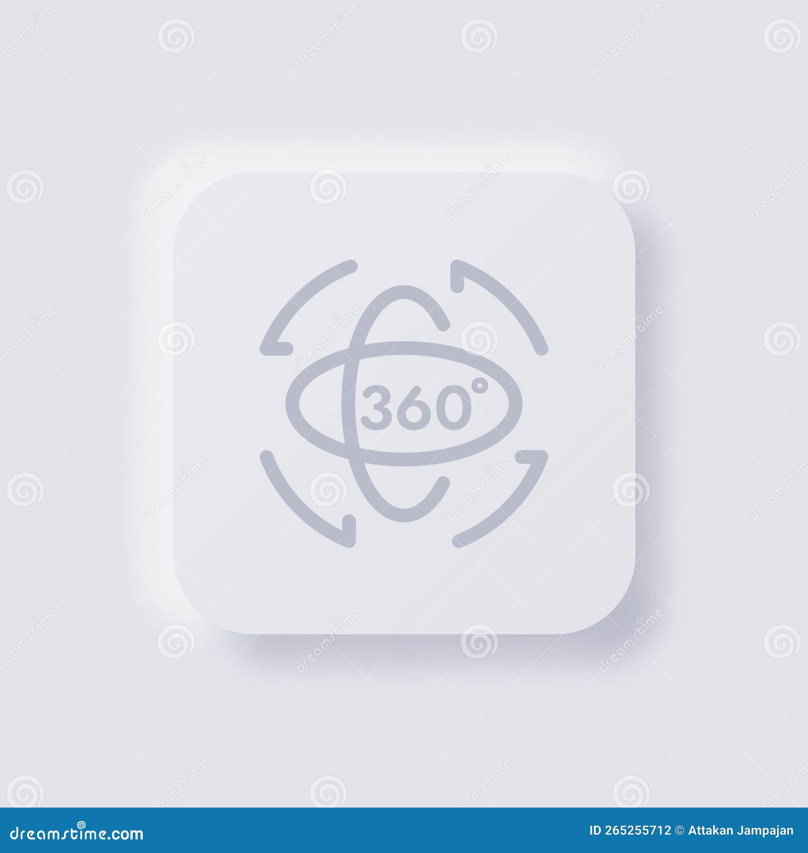 Rotating 360 Degrees, Icon, White Neumorphism Soft UI Design for Web ...