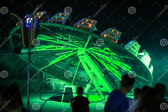 Rotating Device in Amusement Park Stock Image - Image of entertainment ...