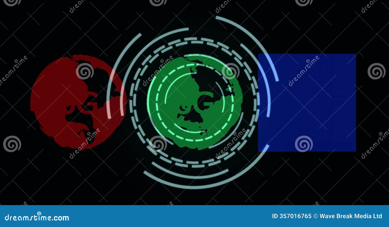 Rotating Digital Space With Virtual Reality Of Numbers And Columns ...