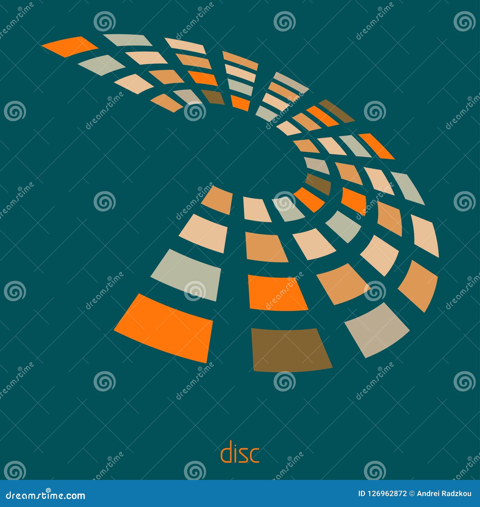 Rotating Disk Divided Into Rectangular Sectors. Vector | CartoonDealer ...