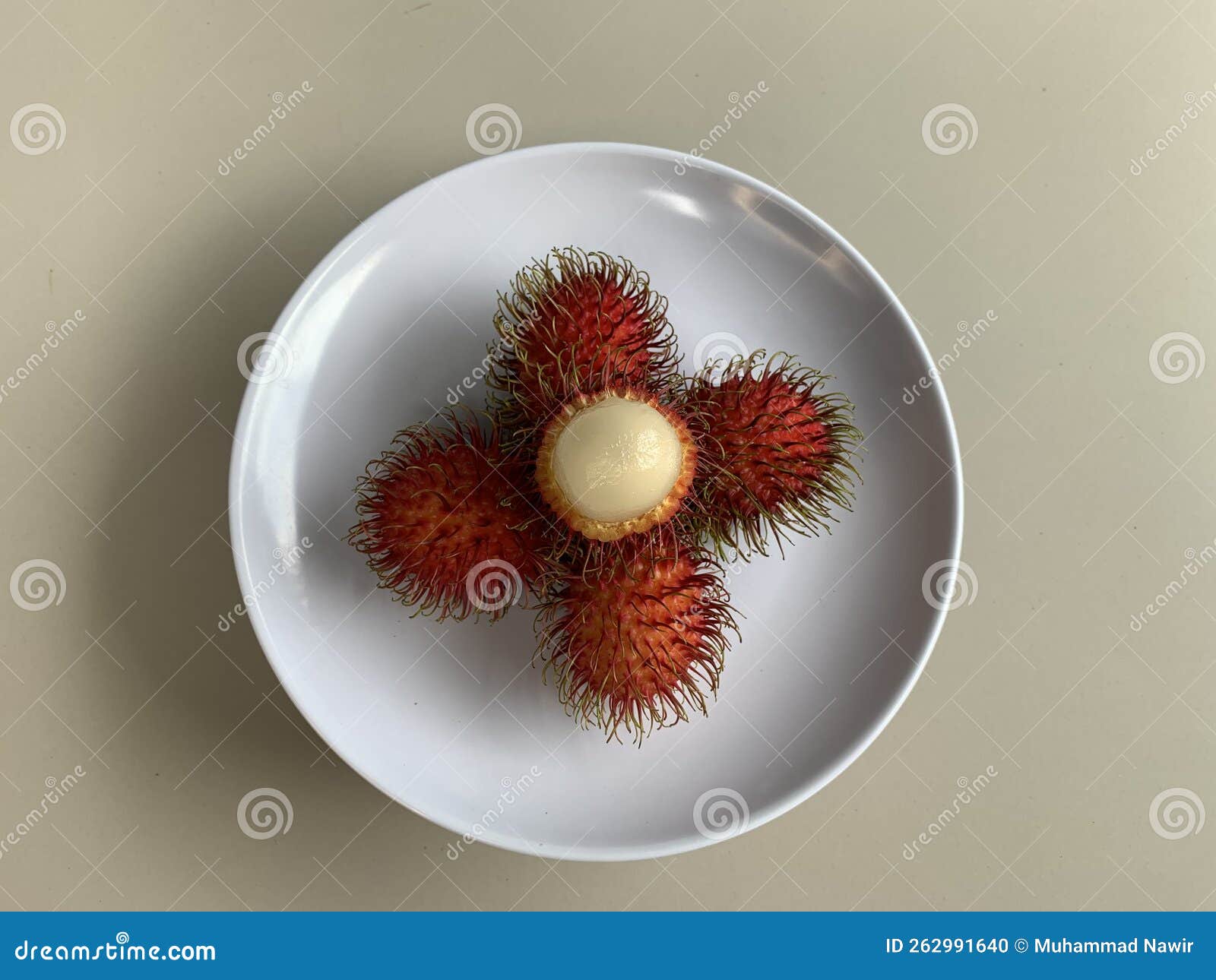 Rotating Display on Rambutan Fruit. Very Delicious and Healthy Stock ...