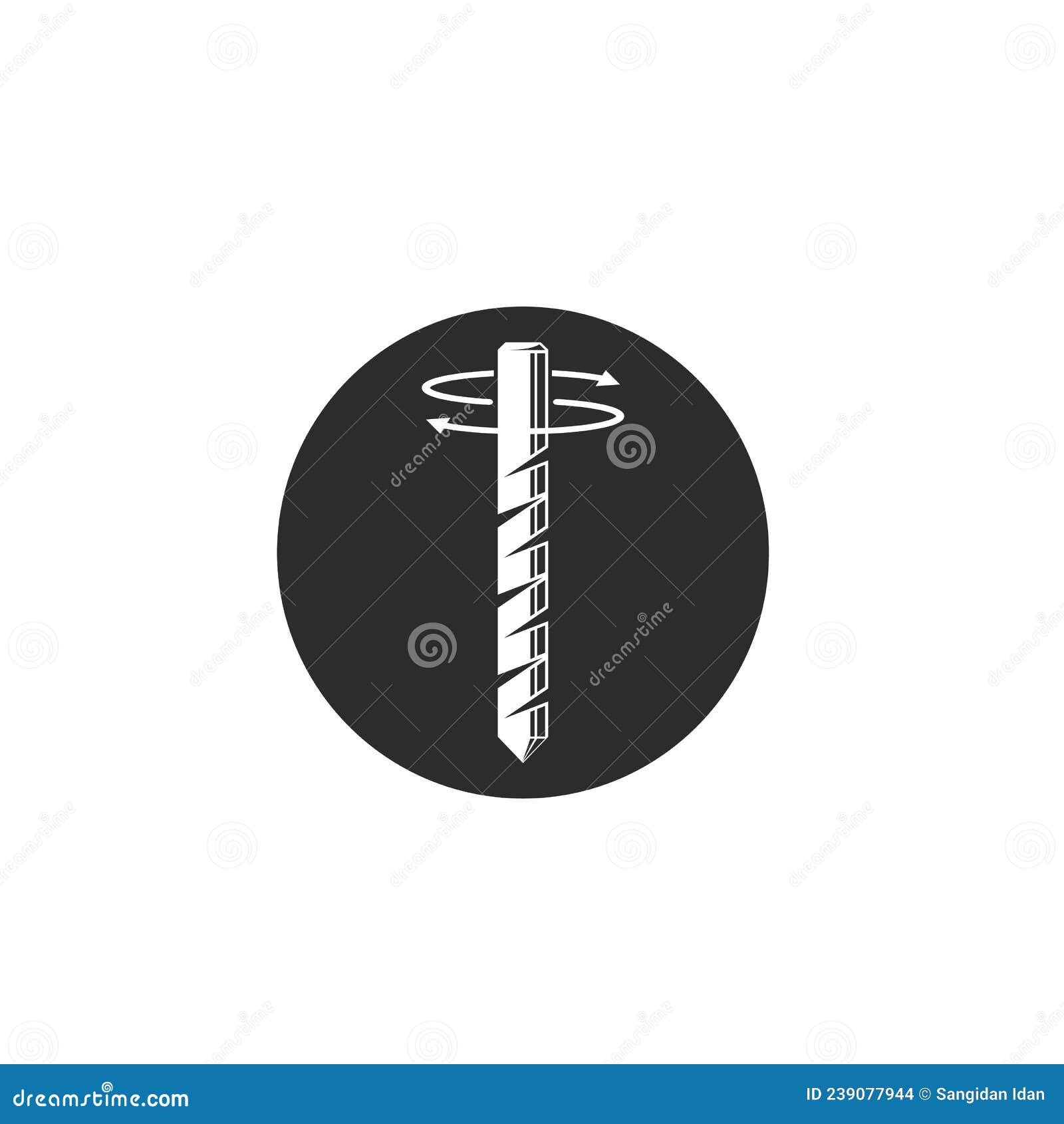 Set Rotating Drill Digging A Hole, Worker Safety Helmet, Oil Industrial ...