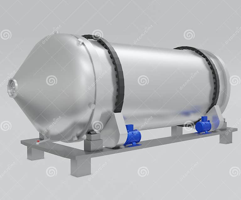 Rotating Drum Bioreactor for Solid State Fermentation Stock ...