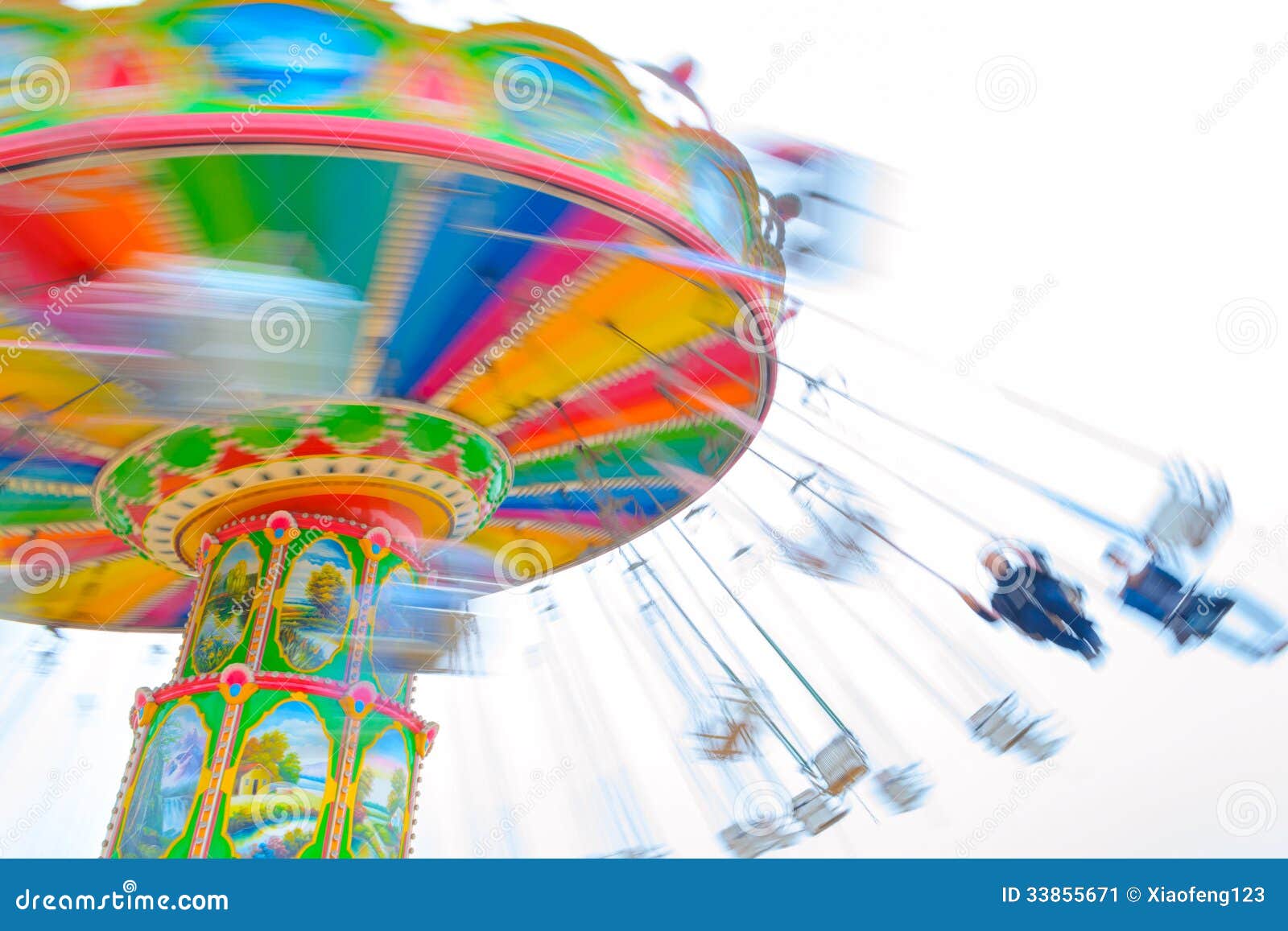 Rotating flying chairs stock image. Image of leisure - 33855671