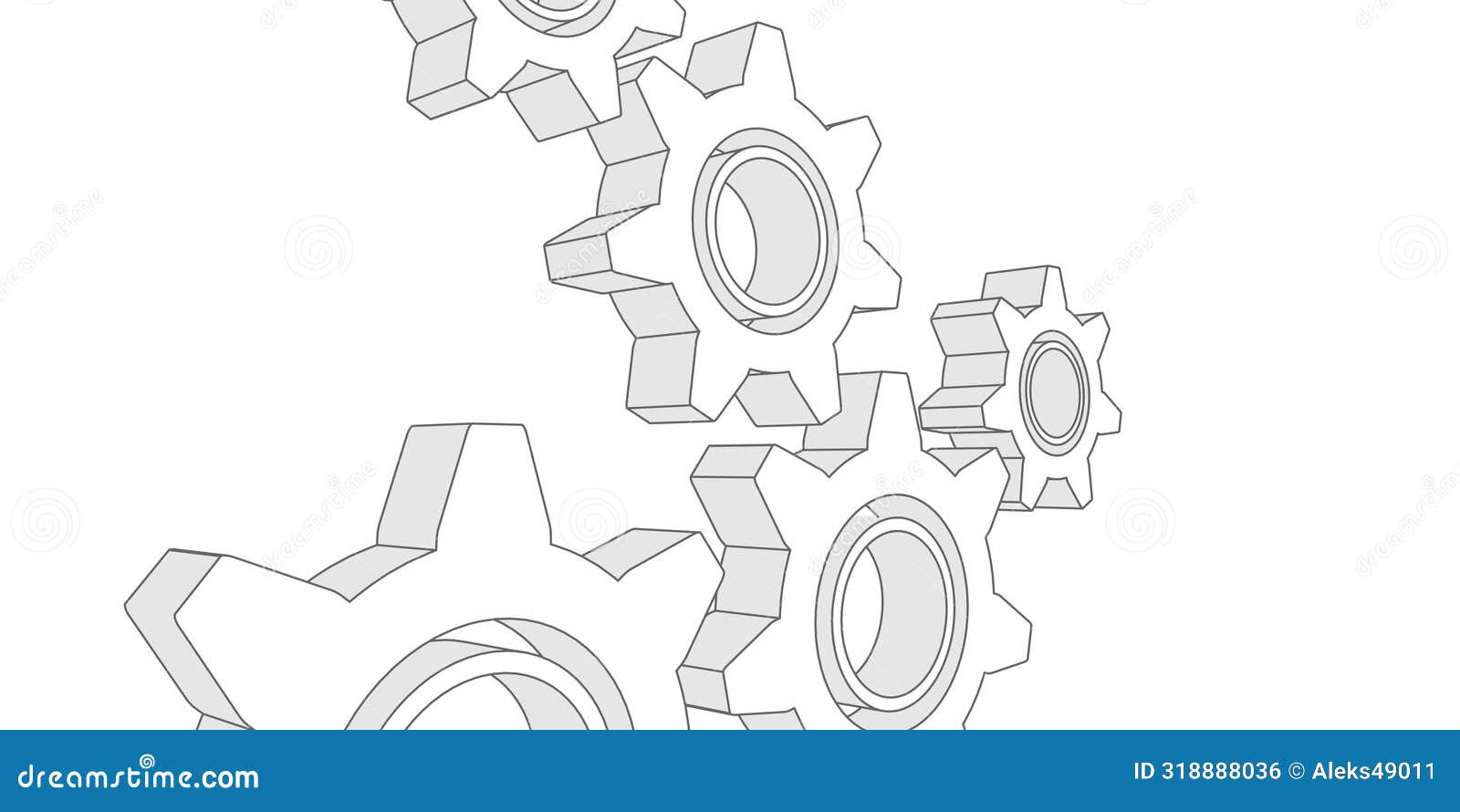 Rotating Gears. Engineering Industry. Technology Banner. Vector ...