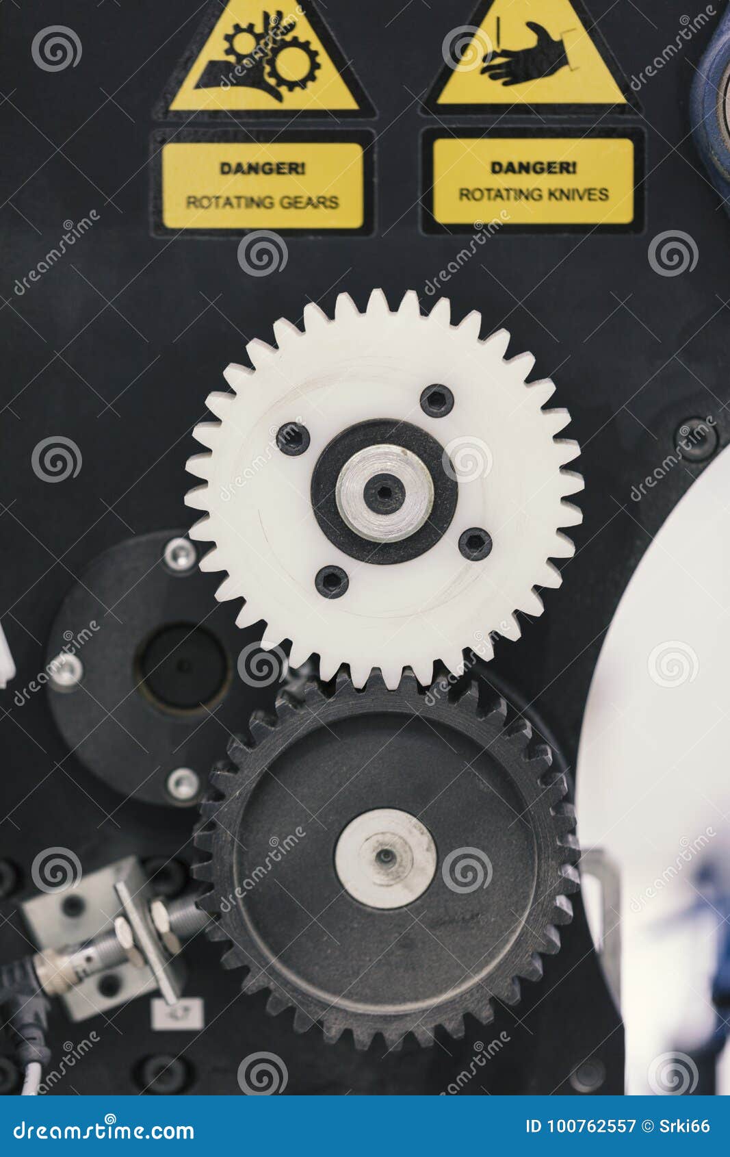 Rotating gears on machine stock image. Image of motion - 100762557