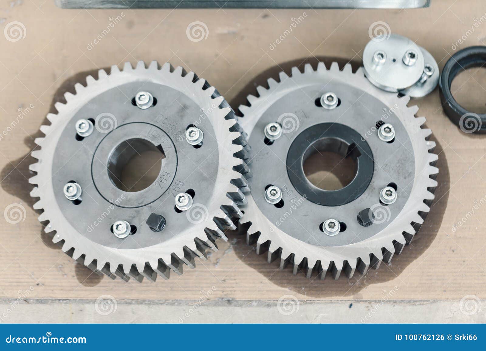 Rotating gears on machine stock photo. Image of abstract - 100762126