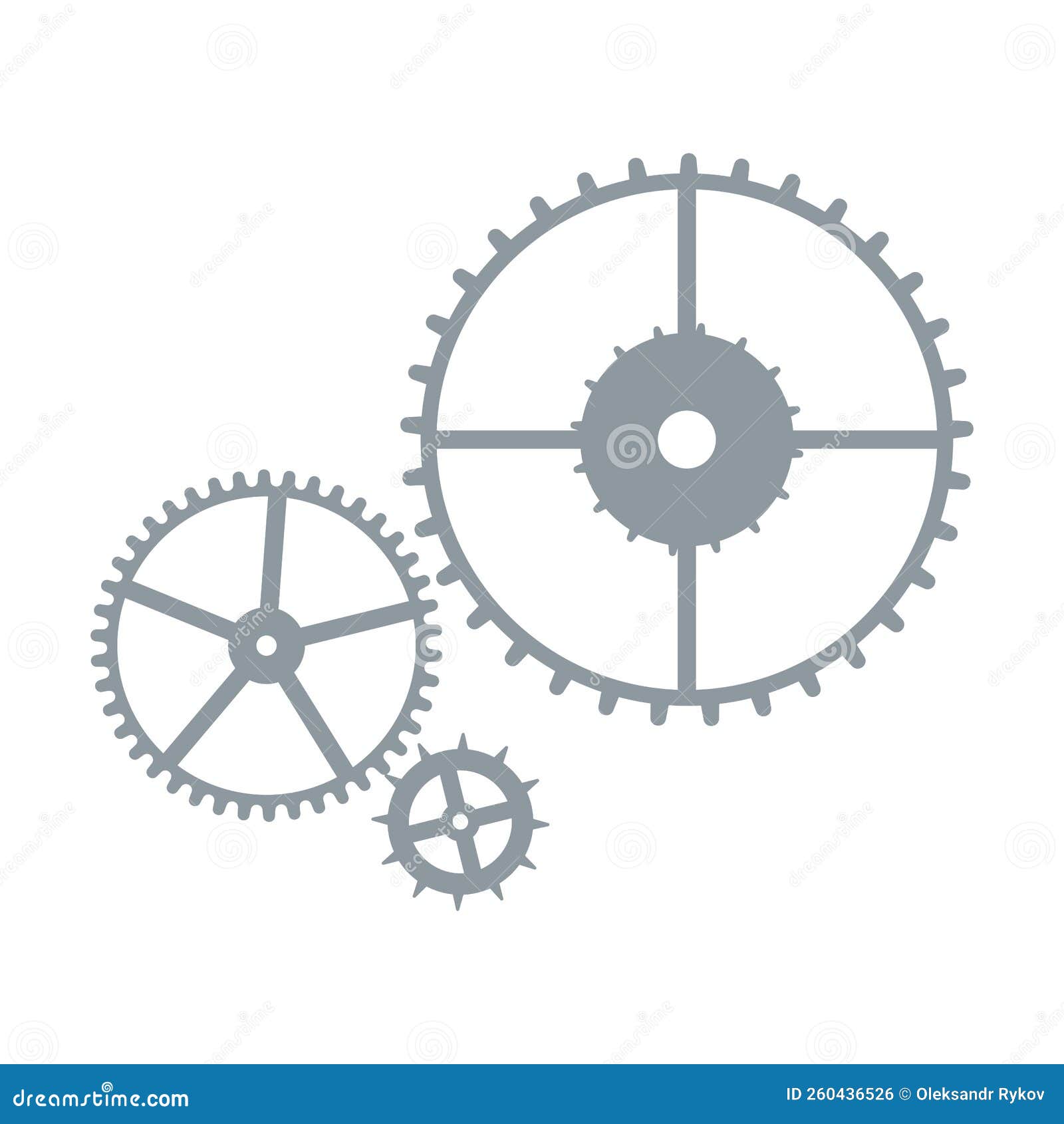 Rotating gears. stock vector. Illustration of technology - 260436526