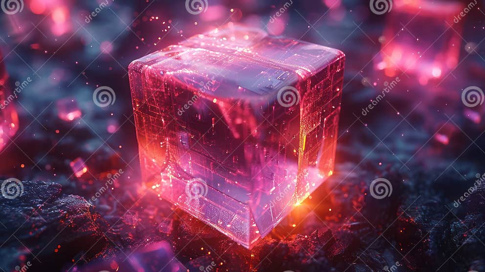 Rotating Geometric Cube - Seamless Loop 3D Animation Stock Illustration ...