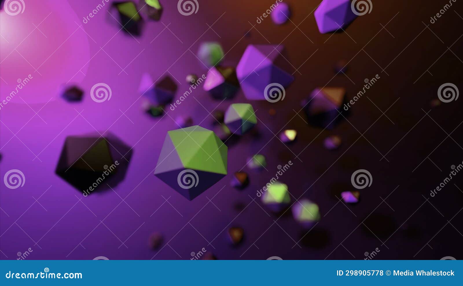 Rotating Geometric Polygons. Design. Spinning Stream with Geometric 3d ...