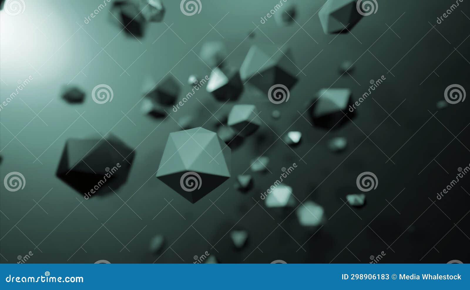 Rotating Geometric Polygons. Design. Spinning Stream with Geometric 3d ...