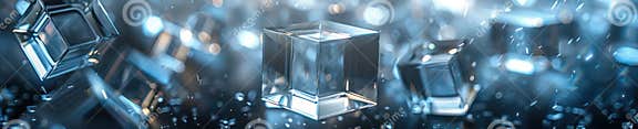 Rotating Glass Cubes in Abstract 3D Animation Loop Stock Illustration ...
