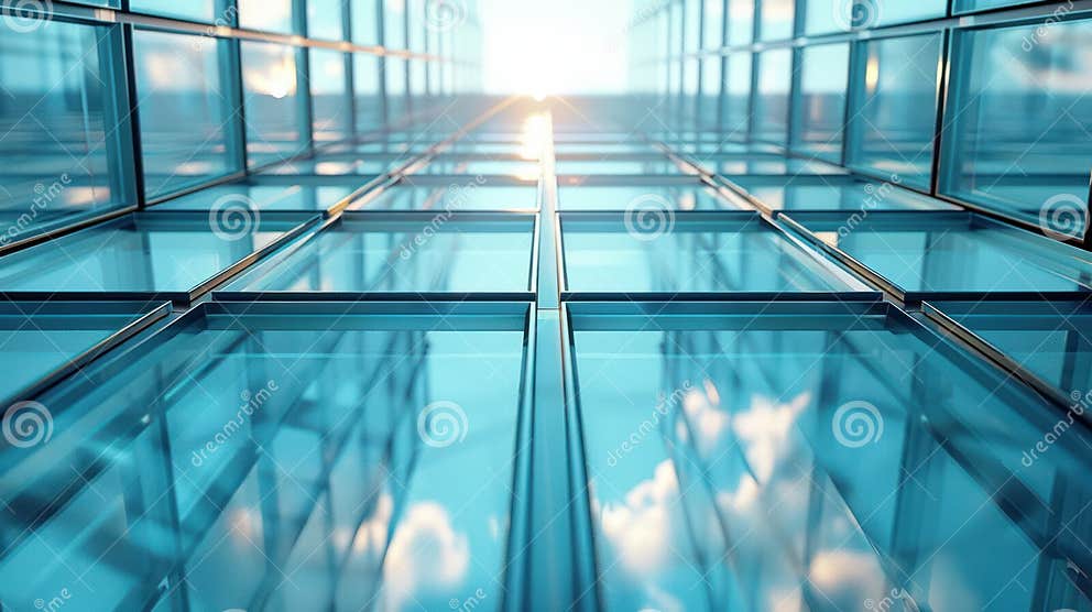 Rotating Glass Squares Abstract Animation on Light Background - 3D ...