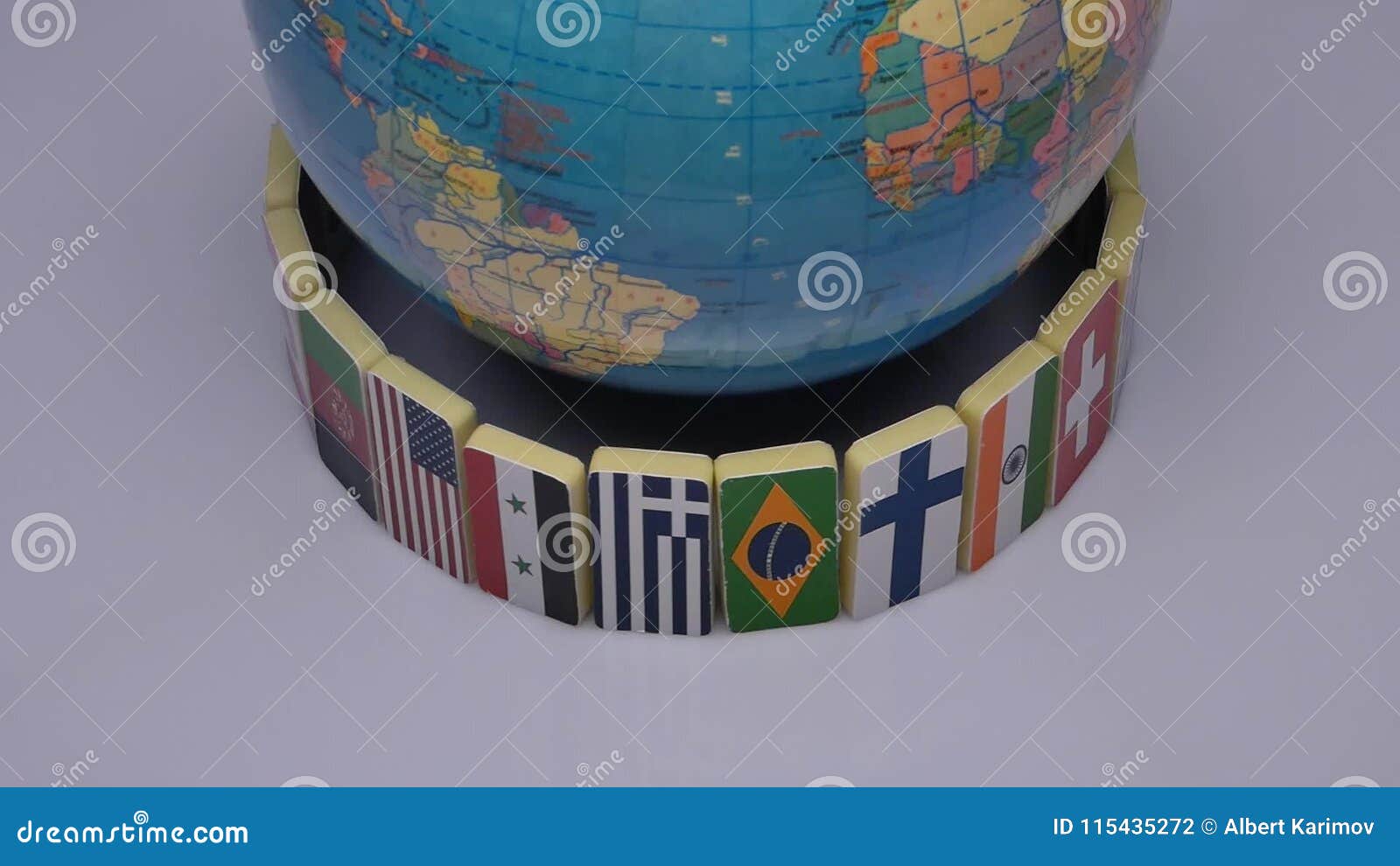 Globe and National Flags of the World Stock Footage - Video of motion ...