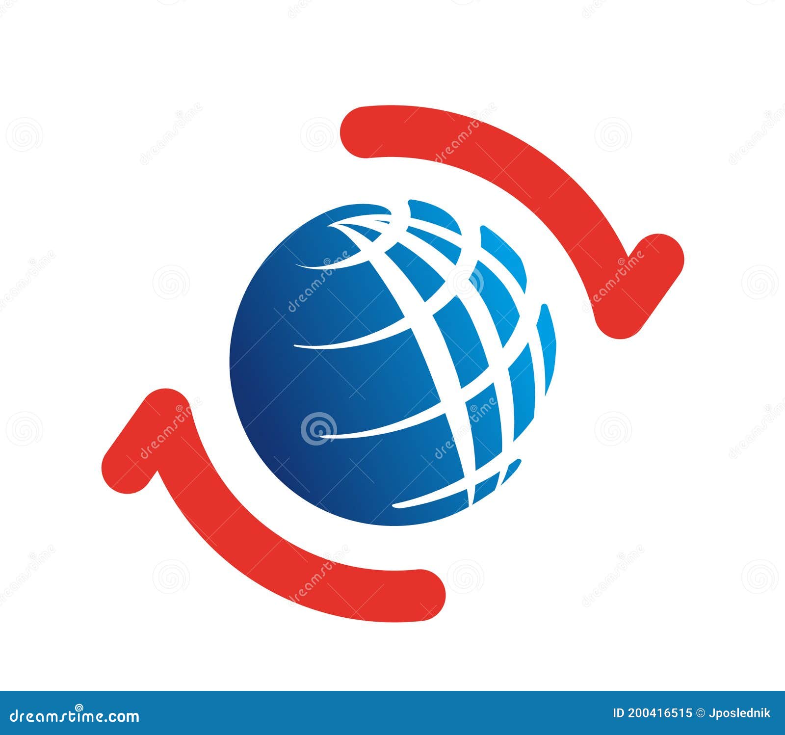 Rotating Globe. The Globe With Parallels And Meridians Cartoon Vector ...