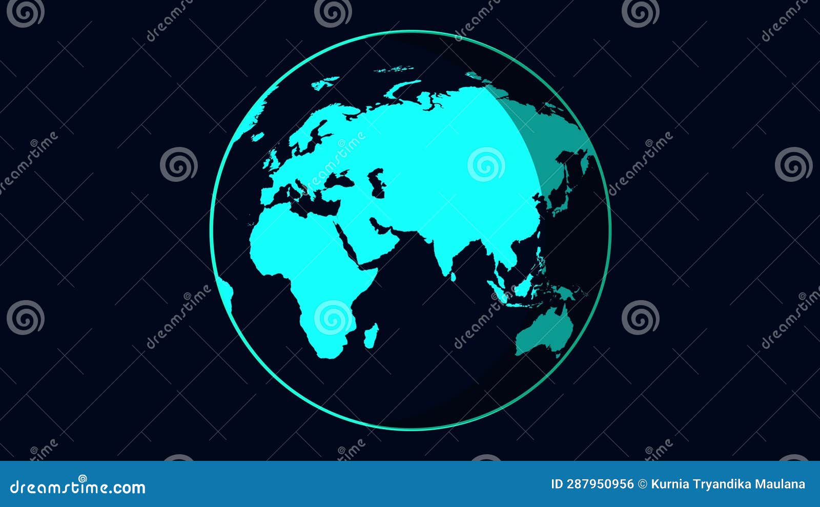 Rotating Globe Map Animation with Green and Blue Cyber Hacker Globe ...