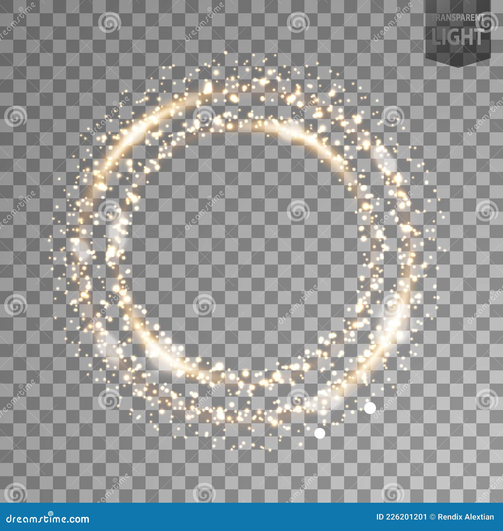 Rotating Gold Light. Isolated on Transparent Background Stock Vector ...