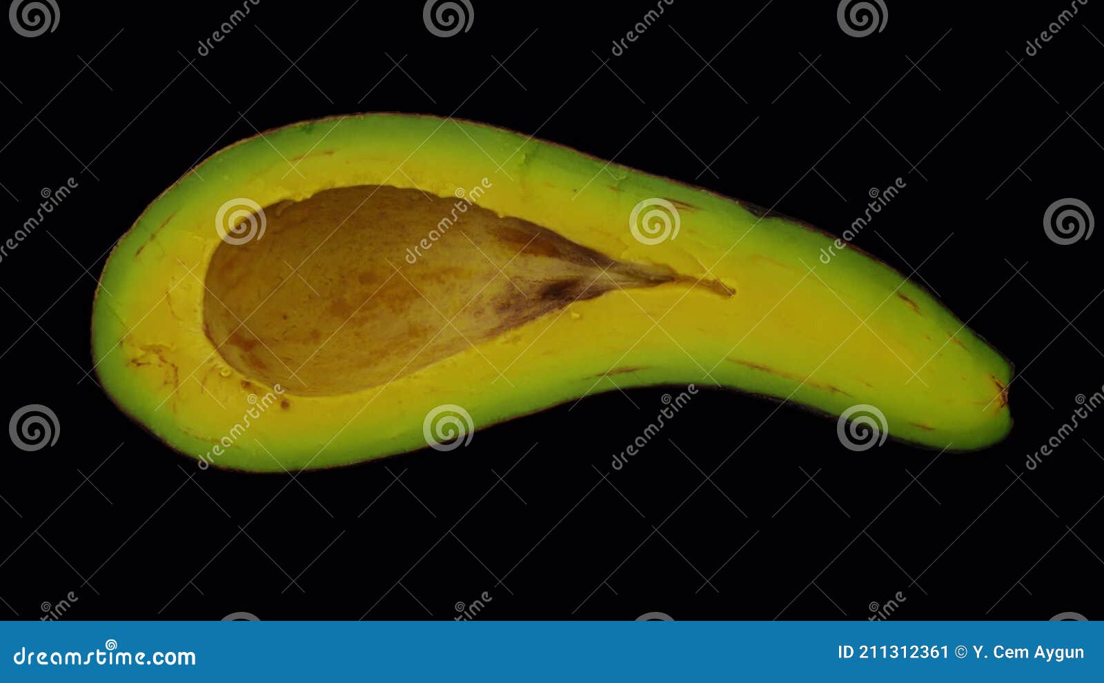 Rotating Half Long Neck Avocado on Transparent Background 02C Looping ...