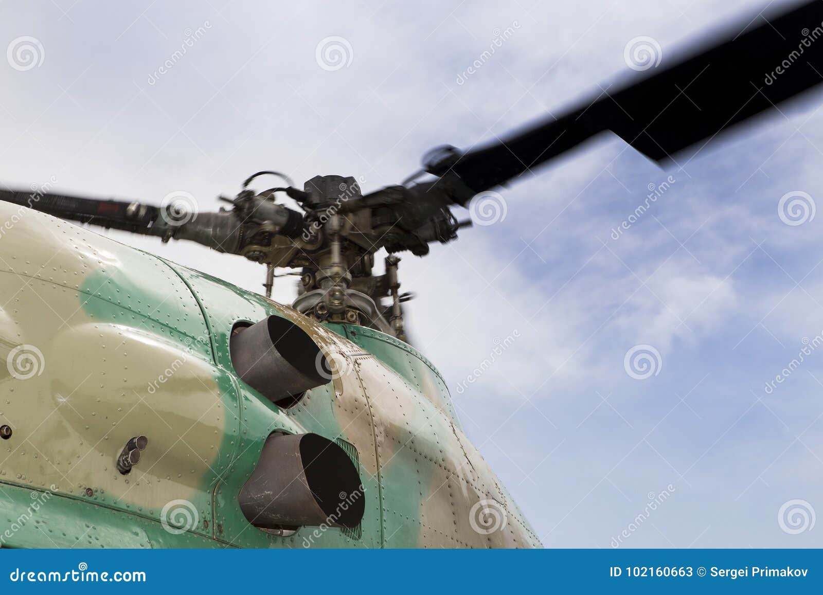 Rotating Helicopter Propeller Blades Stock Image - Image of aircraft ...