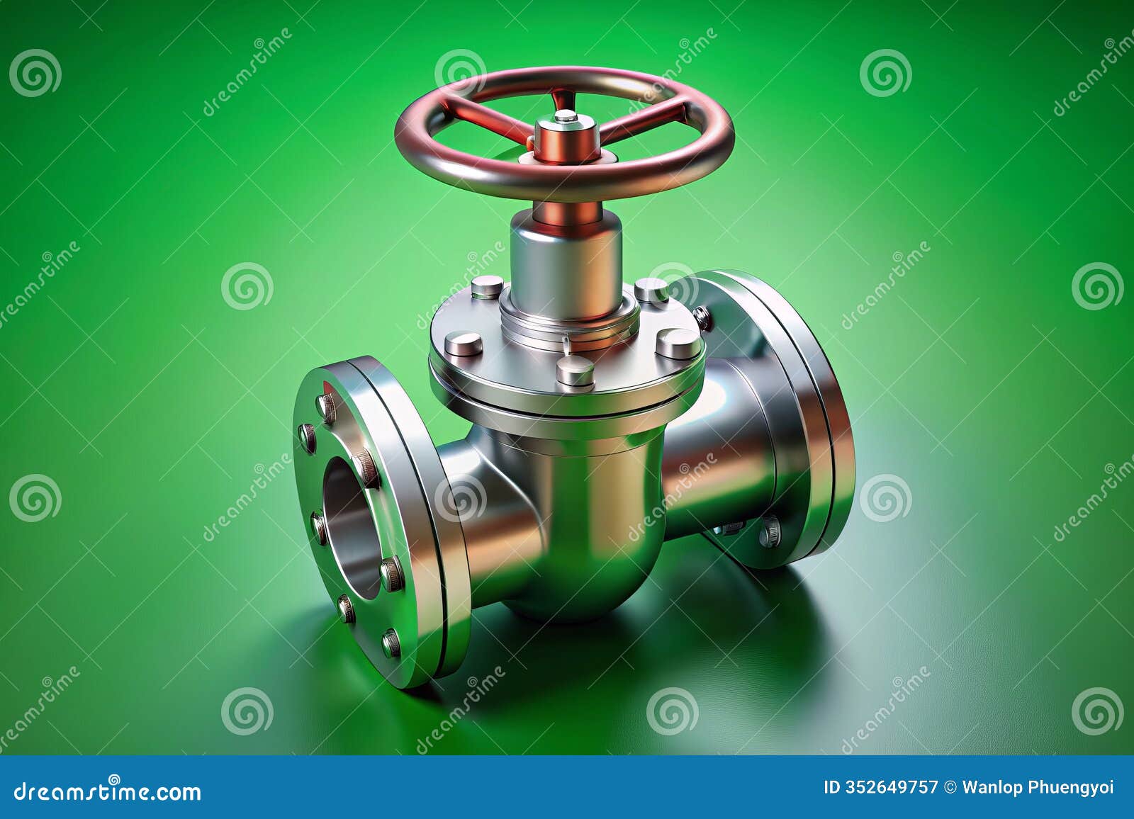 Rotating Industrial Valve 3D Model Detailed Render of a Machinery ...