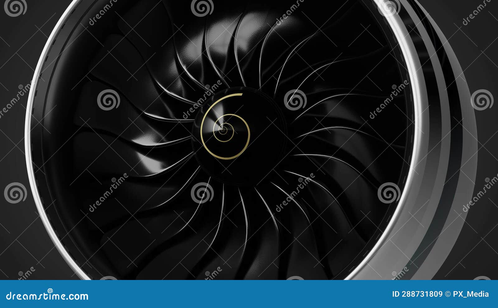 Rotating Jet Engine Isolated on Grey Background Stock Video - Video of ...