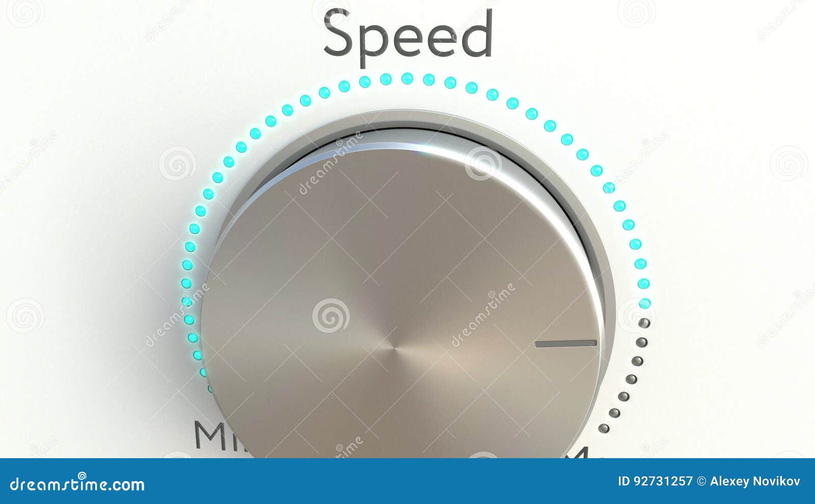 Rotating Knob with Speed Inscription. Conceptual 3D Rendering Stock ...